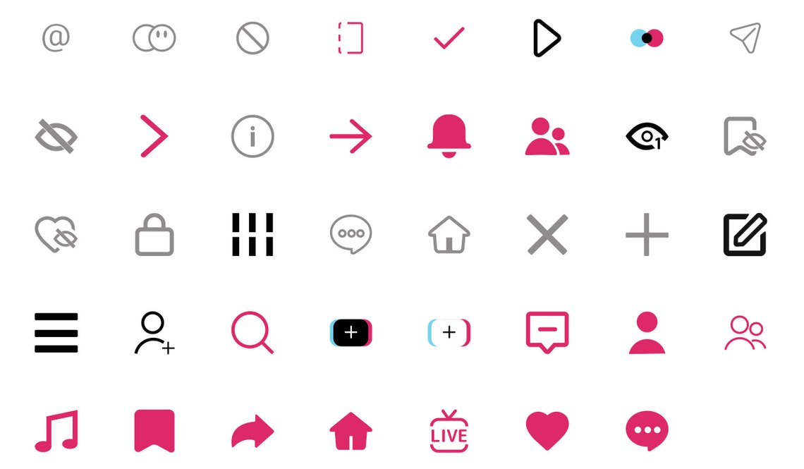 Tik Tok Social Media Vectorial Icons (.svg) Tik Tok Icons. Fully ...
