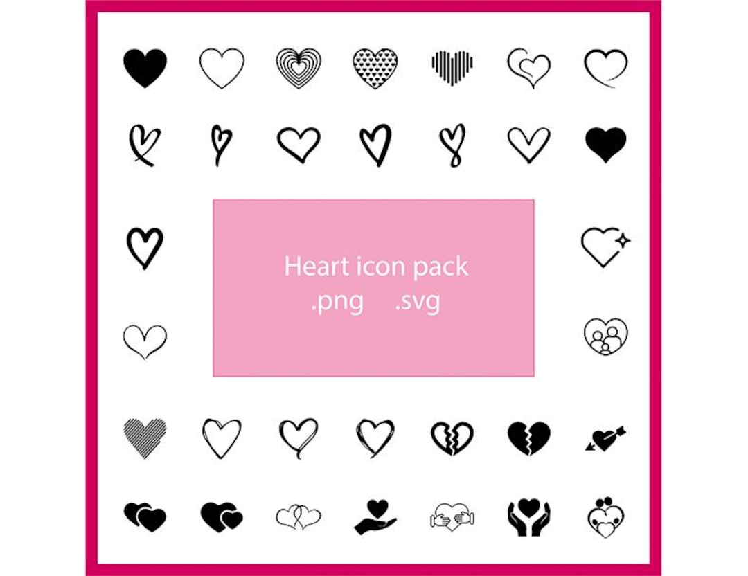 Love Icons Heart Shapes Icon Pack in Vectorial Format (svg and Png ...