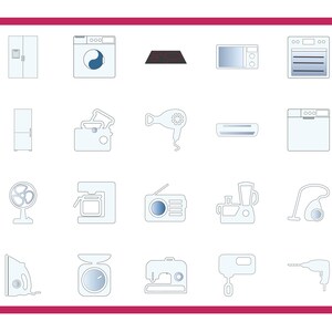Home Appliance Icon Bundle (svg and Png Extension) Icons for Home ...
