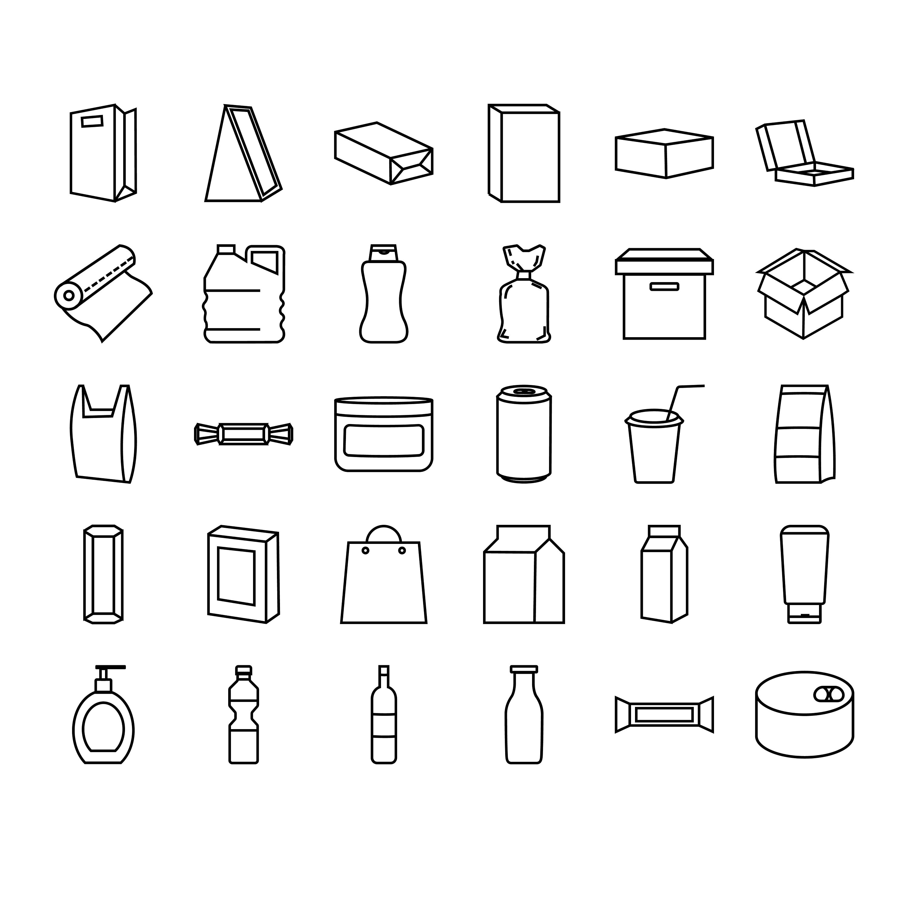 Vectorial Icons Packaging Designs and Layouts ( .svg .png) Product ...