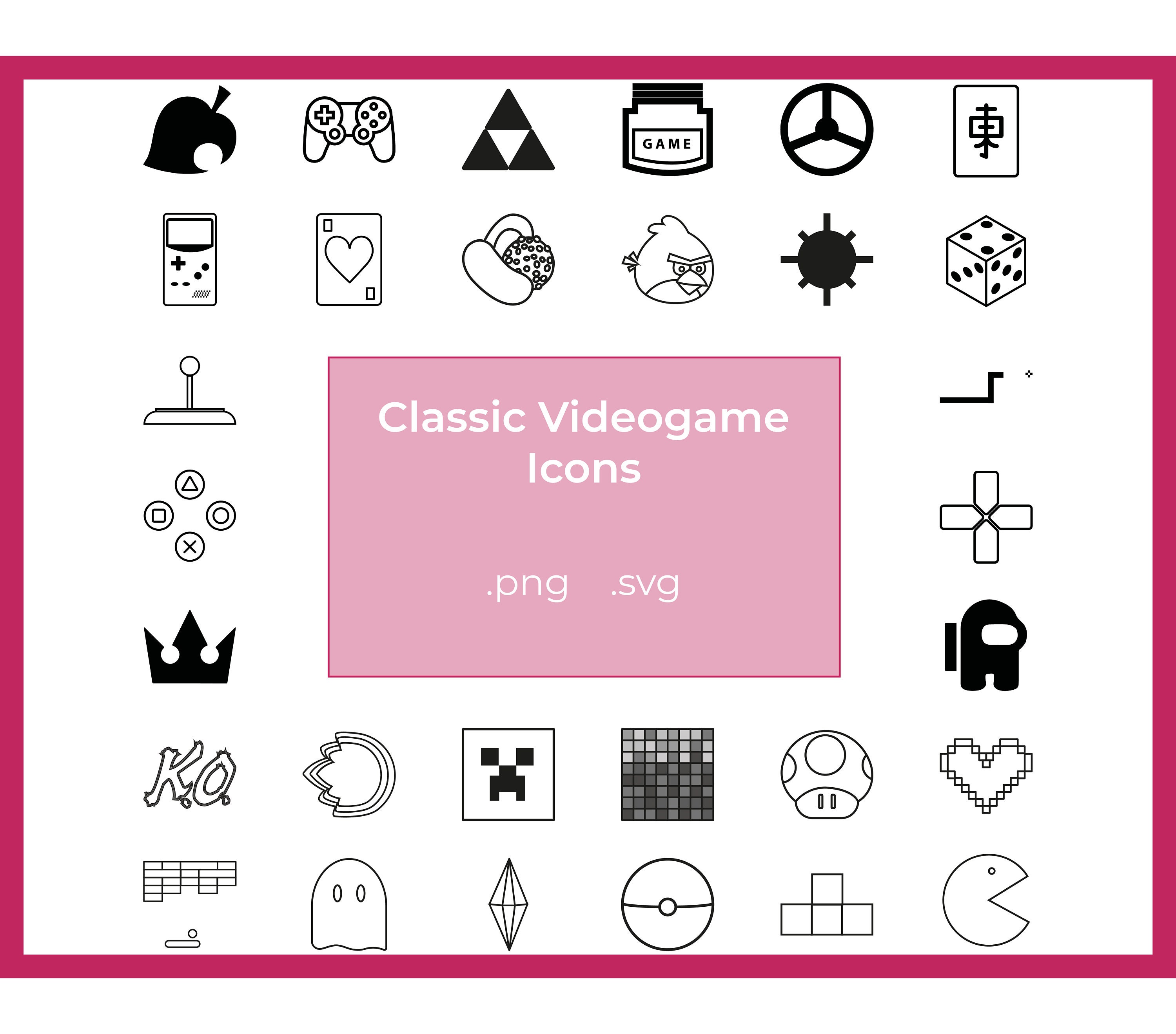 Classic Video Game Icons