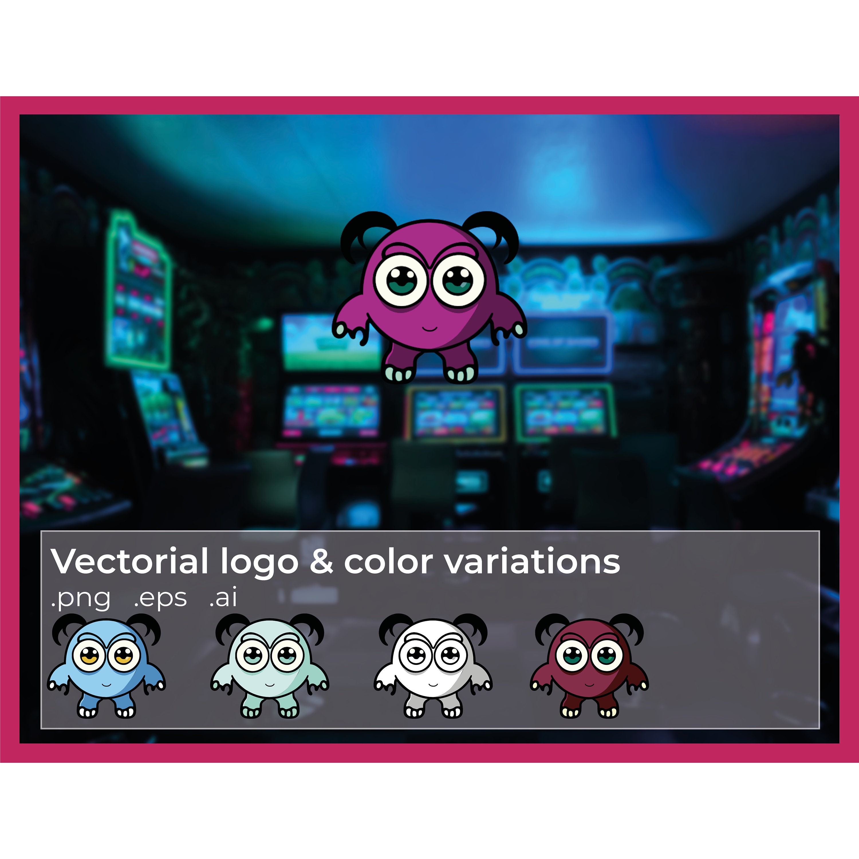 Creature Logo in Vector Format (svg Png Ai) Logo of Little Monster in ...