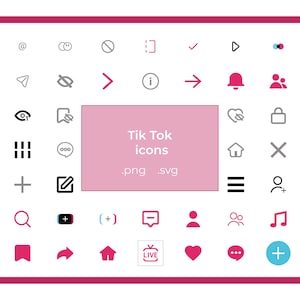 Tik Tok Social Media Vectorial Icons (.svg) Tik Tok Icons. Fully ...