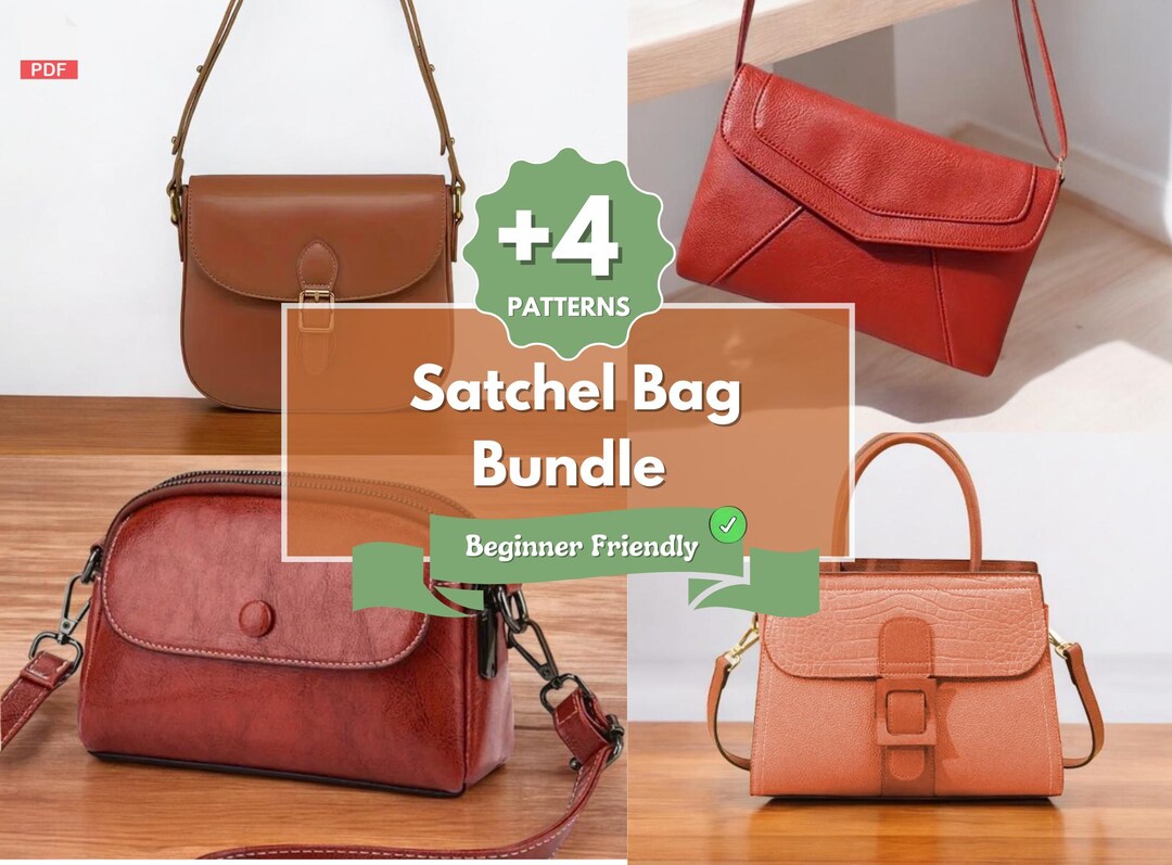 Leather Satchel Bag Pattern | Leather Pattern | PDF Leather Pattern ...