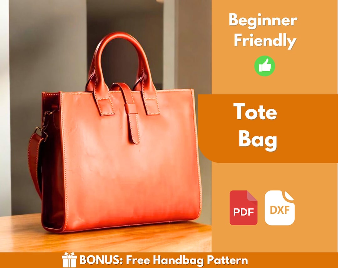 Tote Bag Pattern | Leather Pattern | PDF Leather Pattern | Leather Bag ...