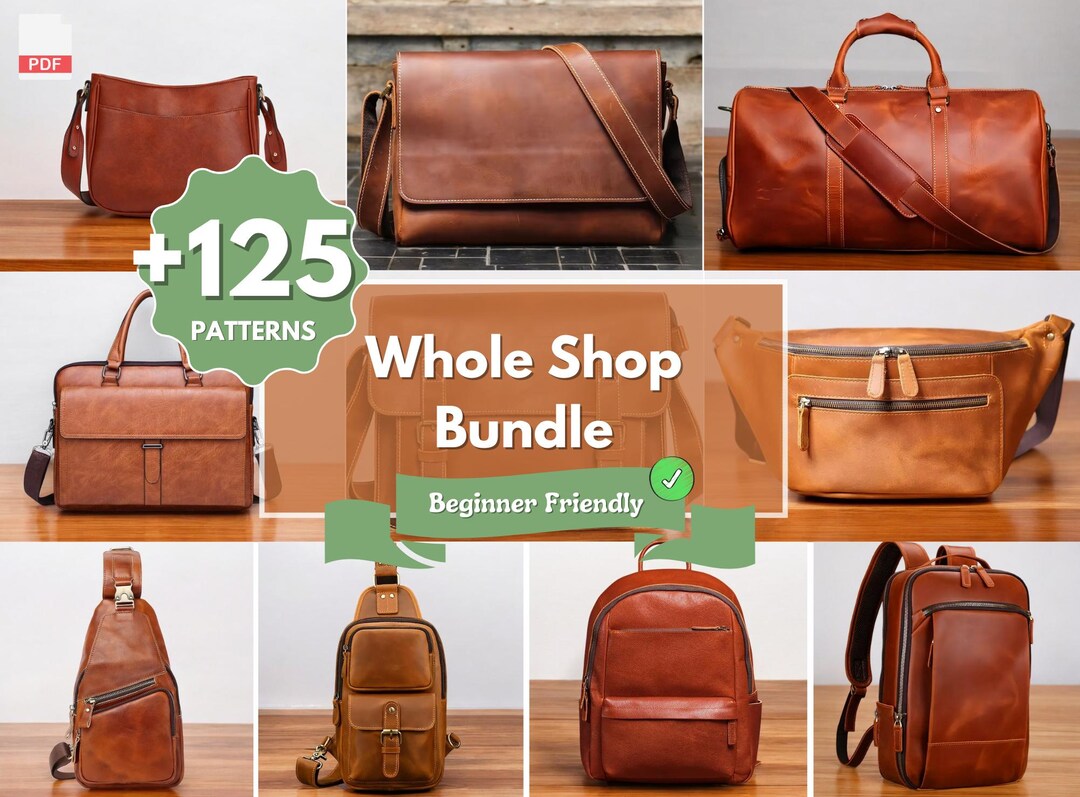 Leather Patterns | Leather Bag Pattern | PDF Leather Pattern | Beginner ...