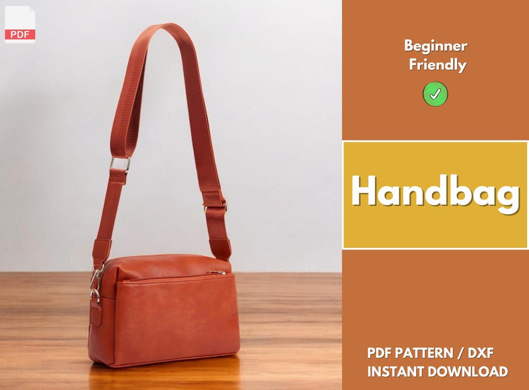 Leather Handbag Pattern Leather Pattern Leather Women's Bag Leather DIY ...