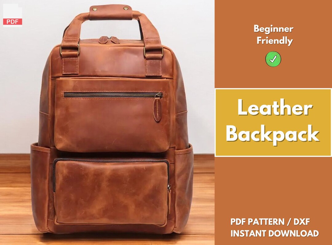 Leather Backpack Pattern Leather Pattern PDF Leather Pattern Leather ...