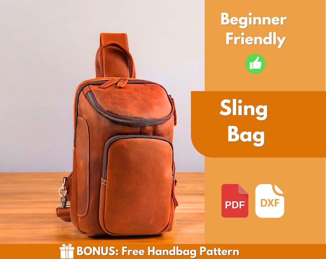 Leather Sling Bag PDF Pattern | Leather Pattern | Beginner Pattern ...