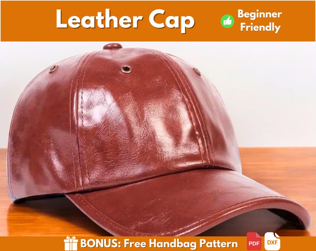 Baseball Cap Pattern | Leather Cap Pattern | Leather Pattern | PDF Leather Pattern | Leather Hat ...