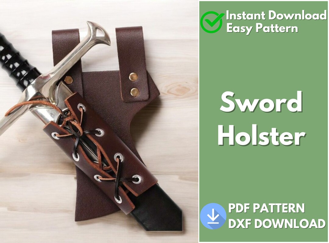 Sword Holster Pattern Leather Pattern PDF Leather Pattern Sword Holder ...