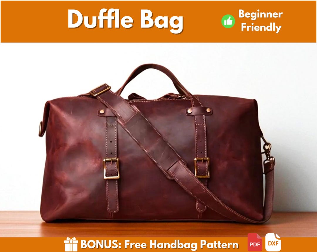 Leather Duffle Bag Pattern | Leather Pattern | Duffle Bag | Leather Bag ...