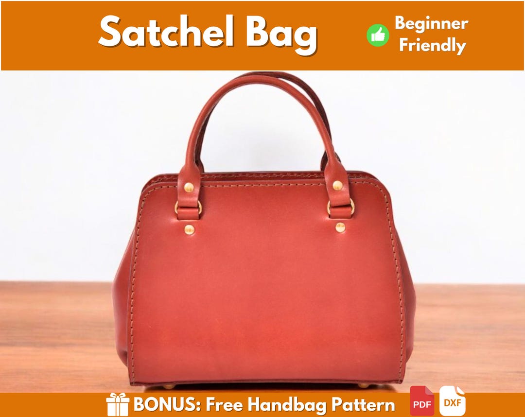 Leather Satchel Bag Pattern | Leather Pattern | PDF Leather Pattern ...