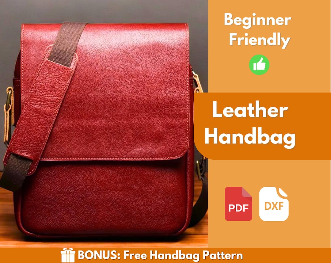 Leather Handbag Pattern | Leather Pattern | Beginner Pattern | Leather ...
