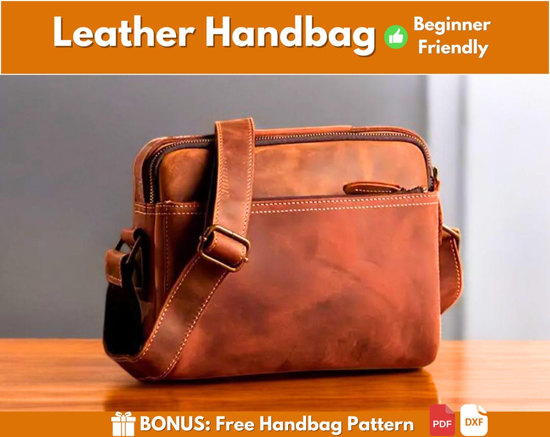 Leather Handbag Pattern | Leather Pattern | Beginner Pattern | Leather ...
