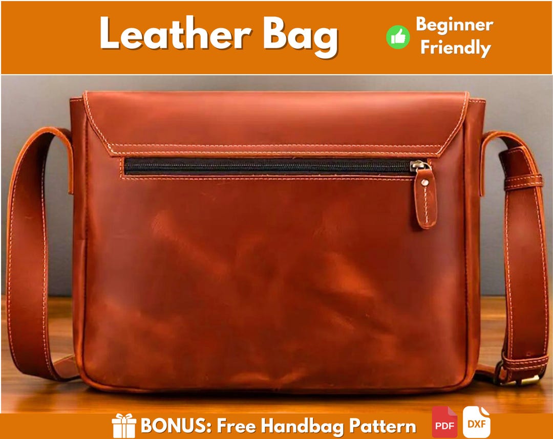 Leather Bag Pattern | Leather Pattern | PDF Leather Pattern | Bag ...