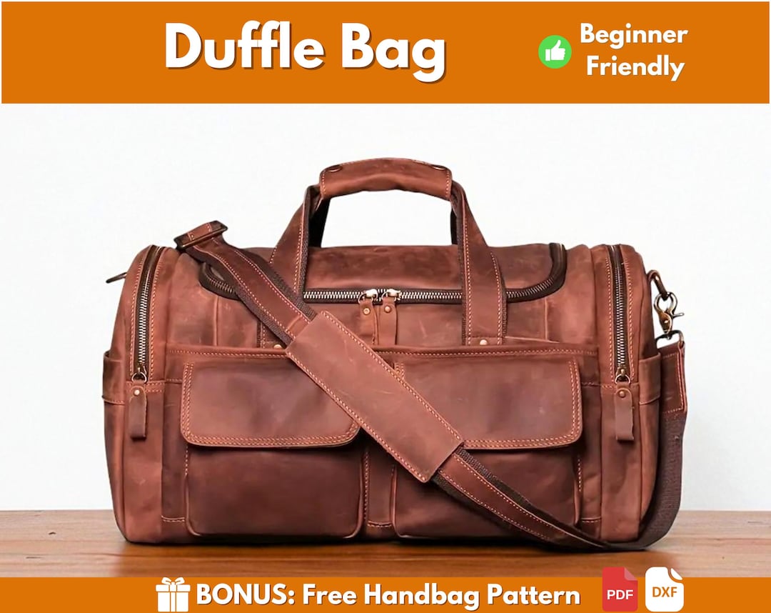 Leather Duffle Bag Pattern | Leather Pattern | Duffle Bag | Leather Bag ...