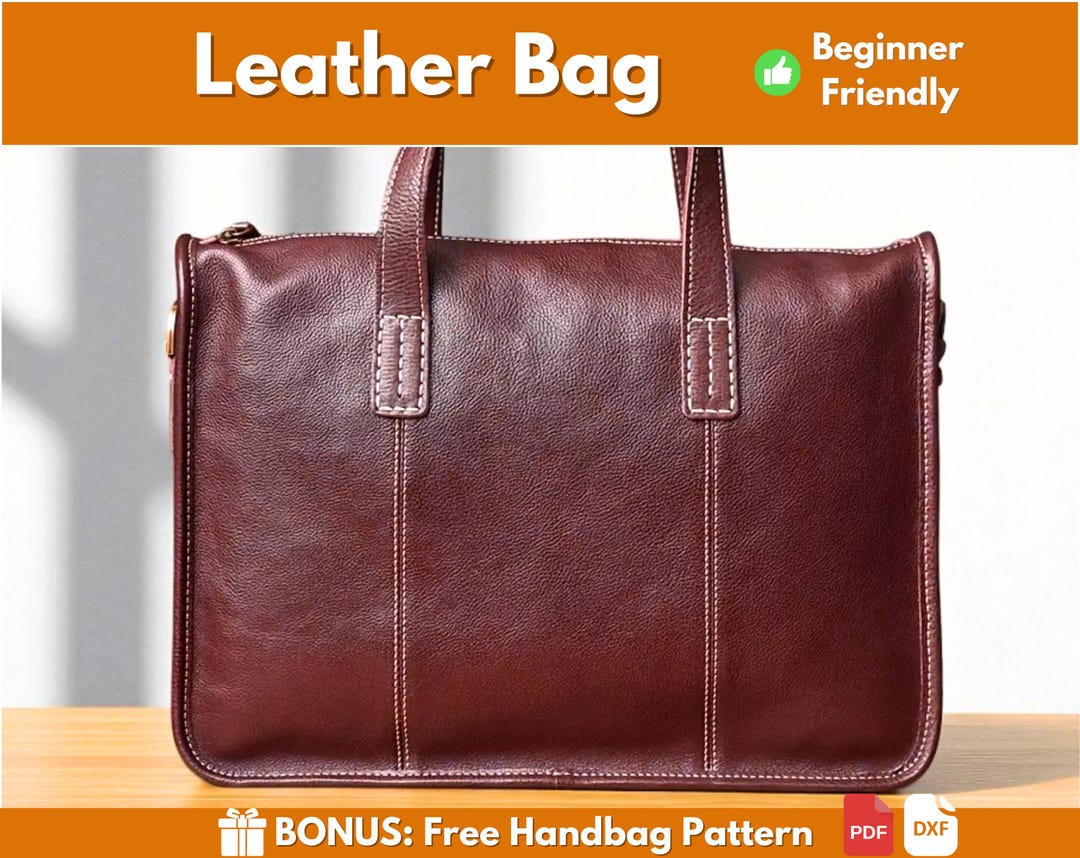 Leather Briefcase Pattern | Leather Pattern | PDF Leather Pattern | Bag ...