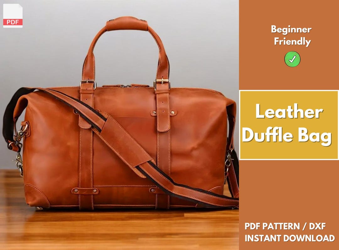 Leather Duffle Bag Pattern Leather Pattern Duffle Bag Leather Bag ...