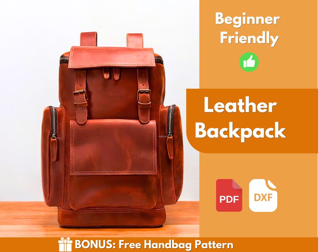 Leather Backpack Pattern | Leather Pattern | PDF Leather Pattern ...
