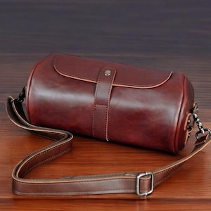 Leather Barrel Bag Pattern | Leather Pattern | Crossbody Bag | Leather ...