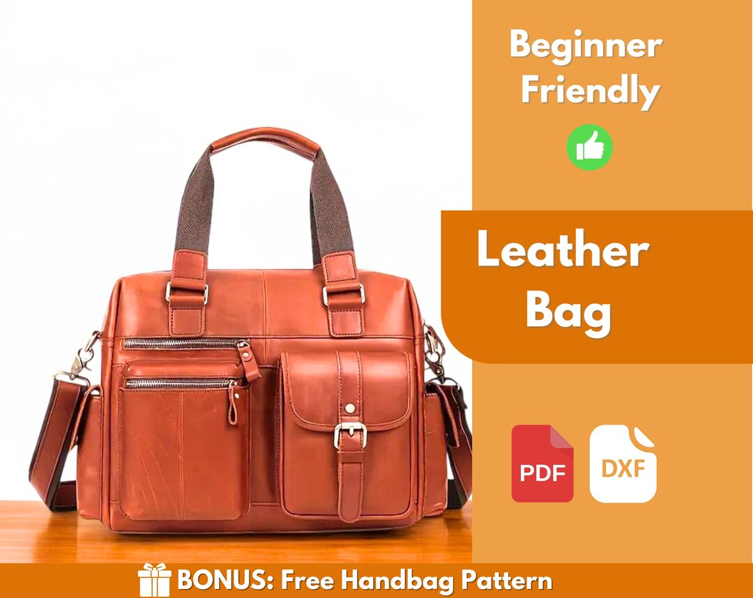 Leather Bag Pattern | Leather Pattern | PDF Leather Pattern | Bag ...