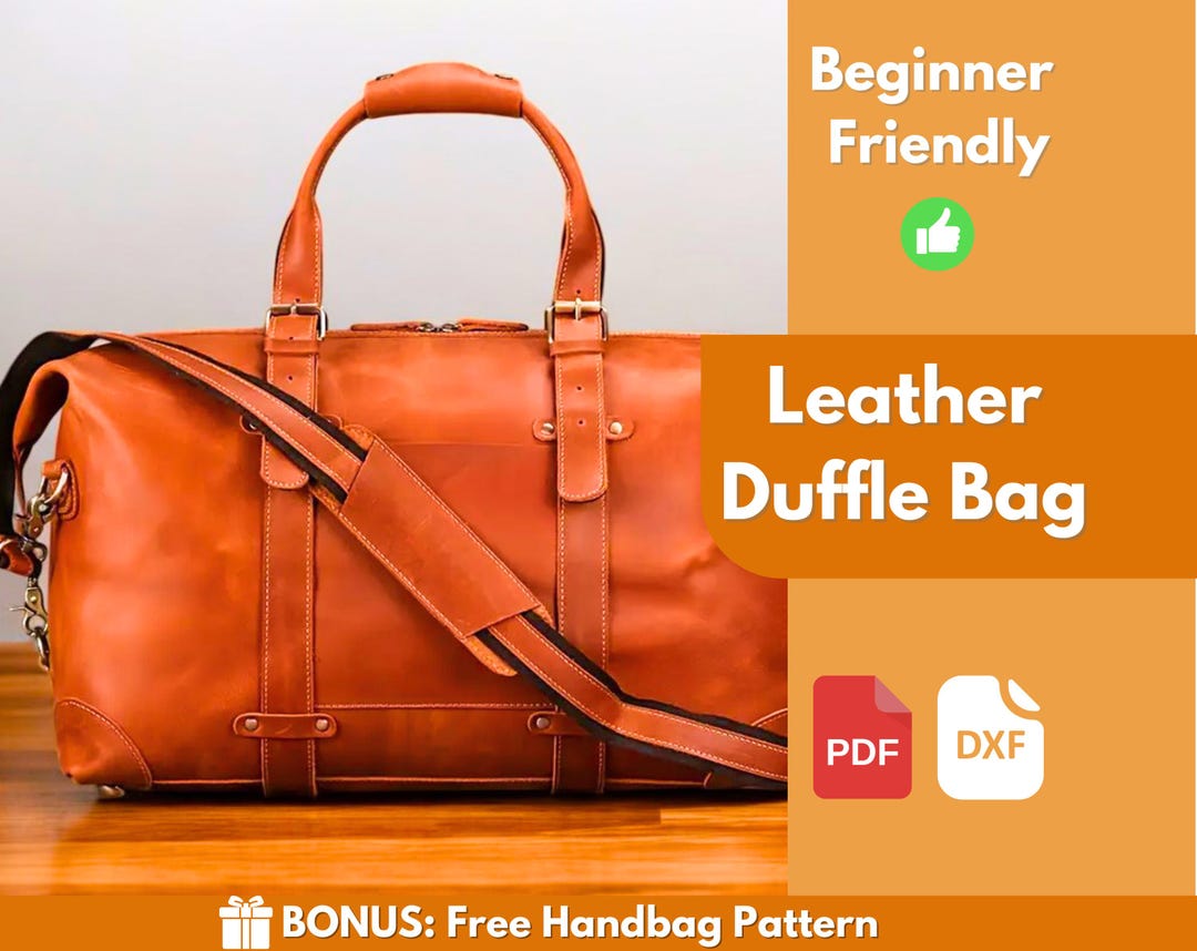 Leather Duffle Bag Pattern | Leather Pattern | Duffle Bag | Leather Bag ...