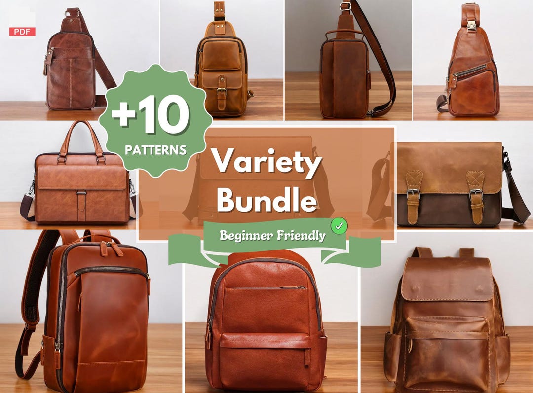 Leather Patterns | Leather Bag Pattern | PDF Leather Pattern | Beginner ...