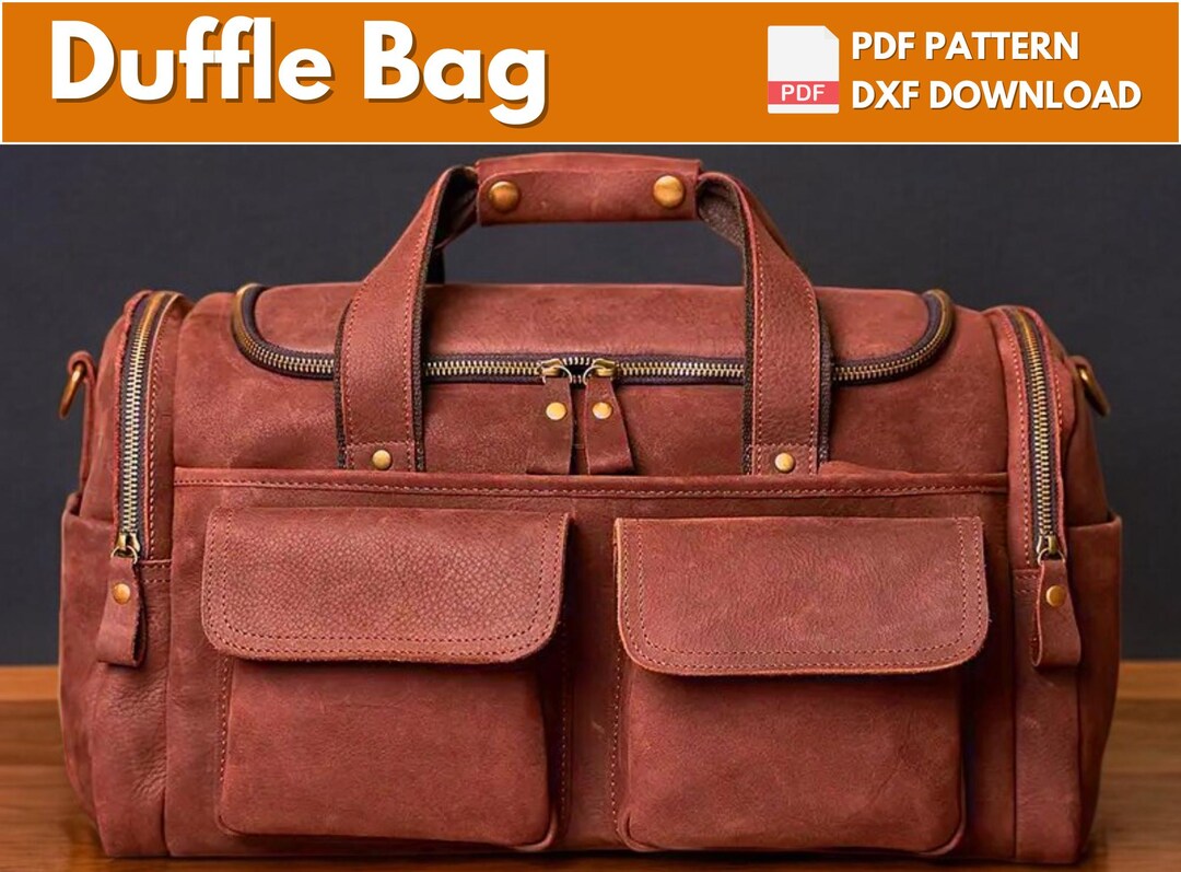 Leather Duffle Bag Pattern | Leather Pattern | Duffle Bag | Leather Bag ...