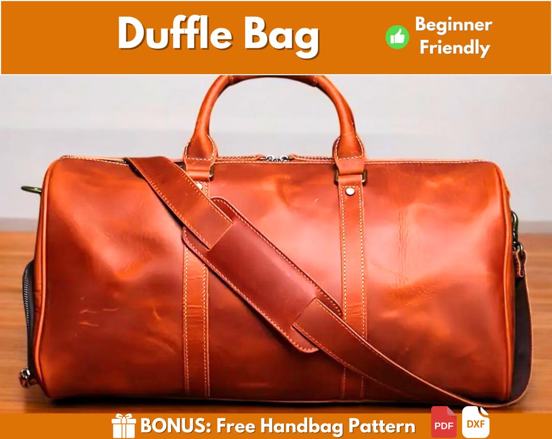 Leather Duffle Bag Pattern | Leather Pattern | Duffle Bag | Leather Bag Pattern | Travel Bag ...