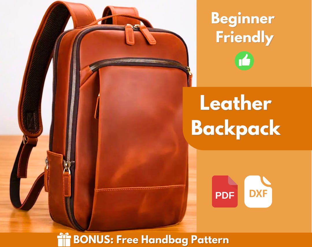 Leather Backpack Pattern | Leather Pattern | PDF Leather Pattern ...