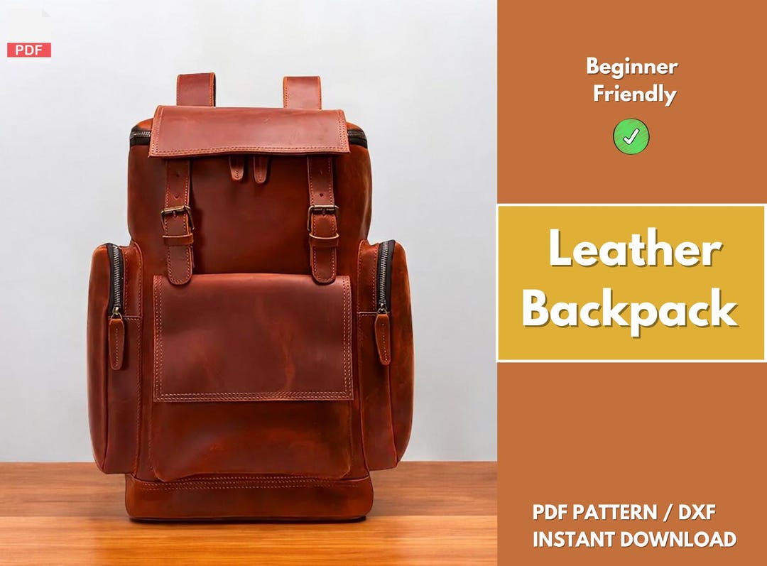 Leather Backpack Pattern Leather Pattern PDF Leather Pattern Leather ...