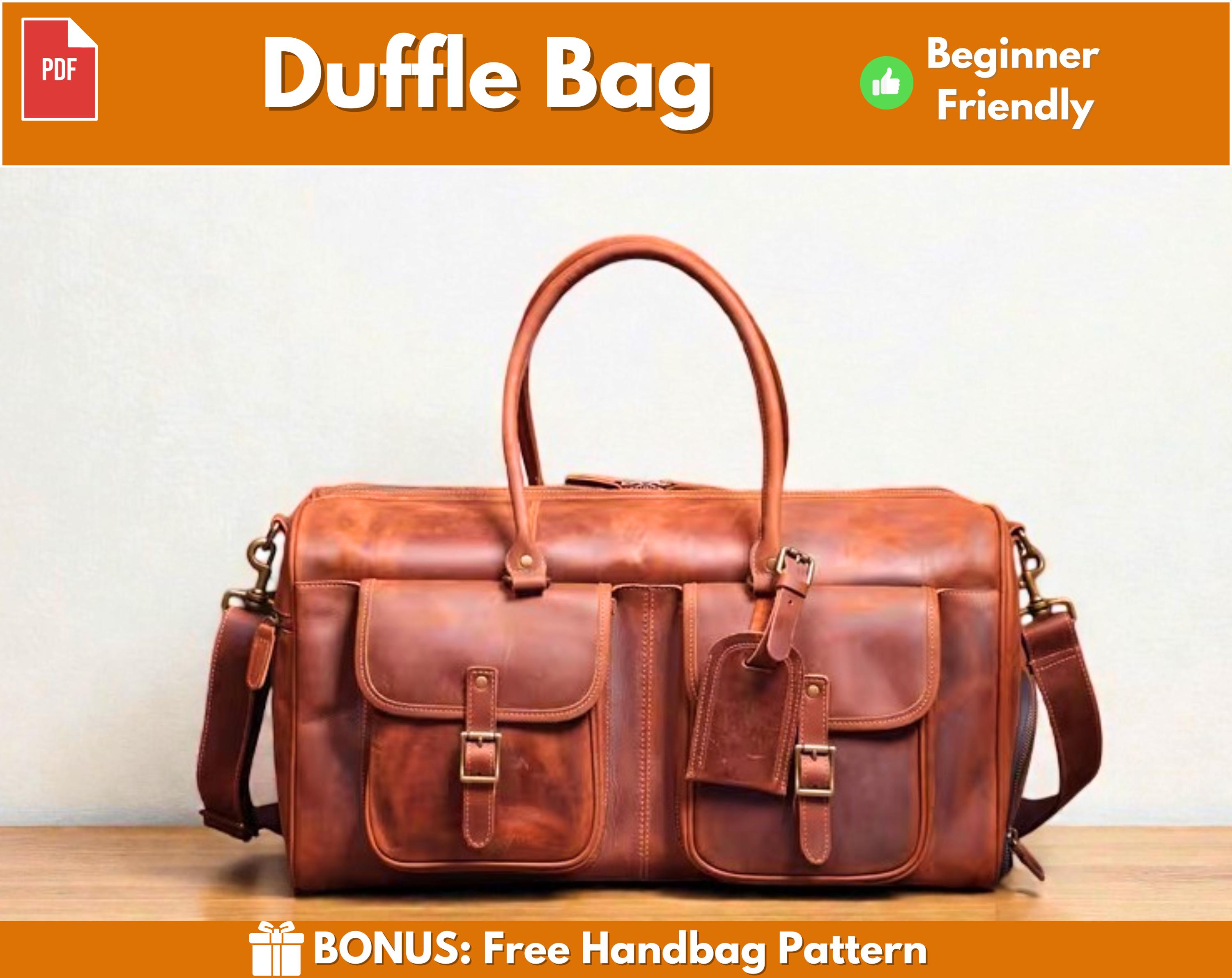 Leather Duffle Bag Pattern | Leather Pattern | Duffle Bag | Leather Bag ...