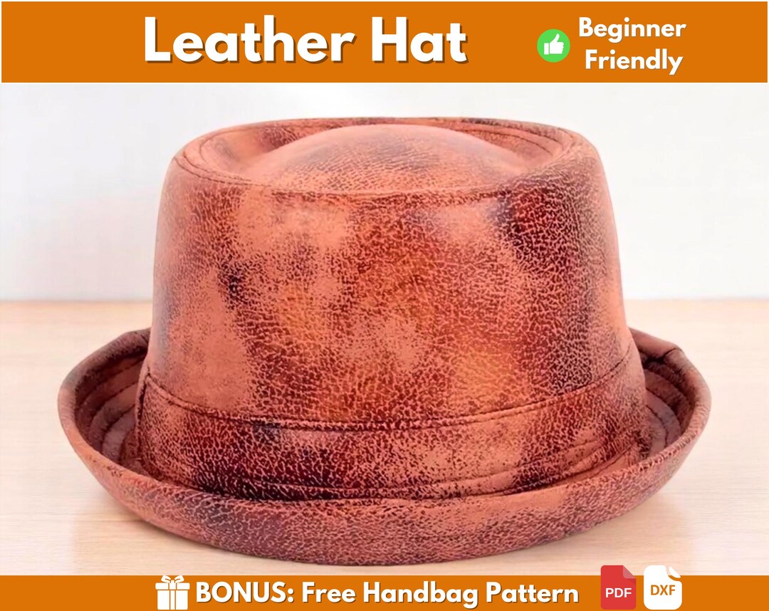 Leather Hat Pattern | Hat Pattern | Leather Pattern | PDF Leather Pattern | PDF Leather Hat ...