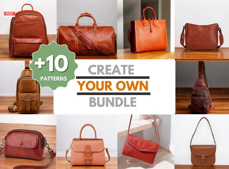 Leather Patterns | Leather Bag Pattern | PDF Leather Pattern | Beginner ...