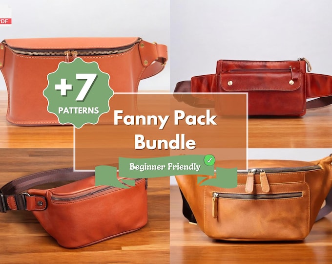PDF Pattern Leather Bum Bag & Instructions | DIY Minimalist Bag Project ...