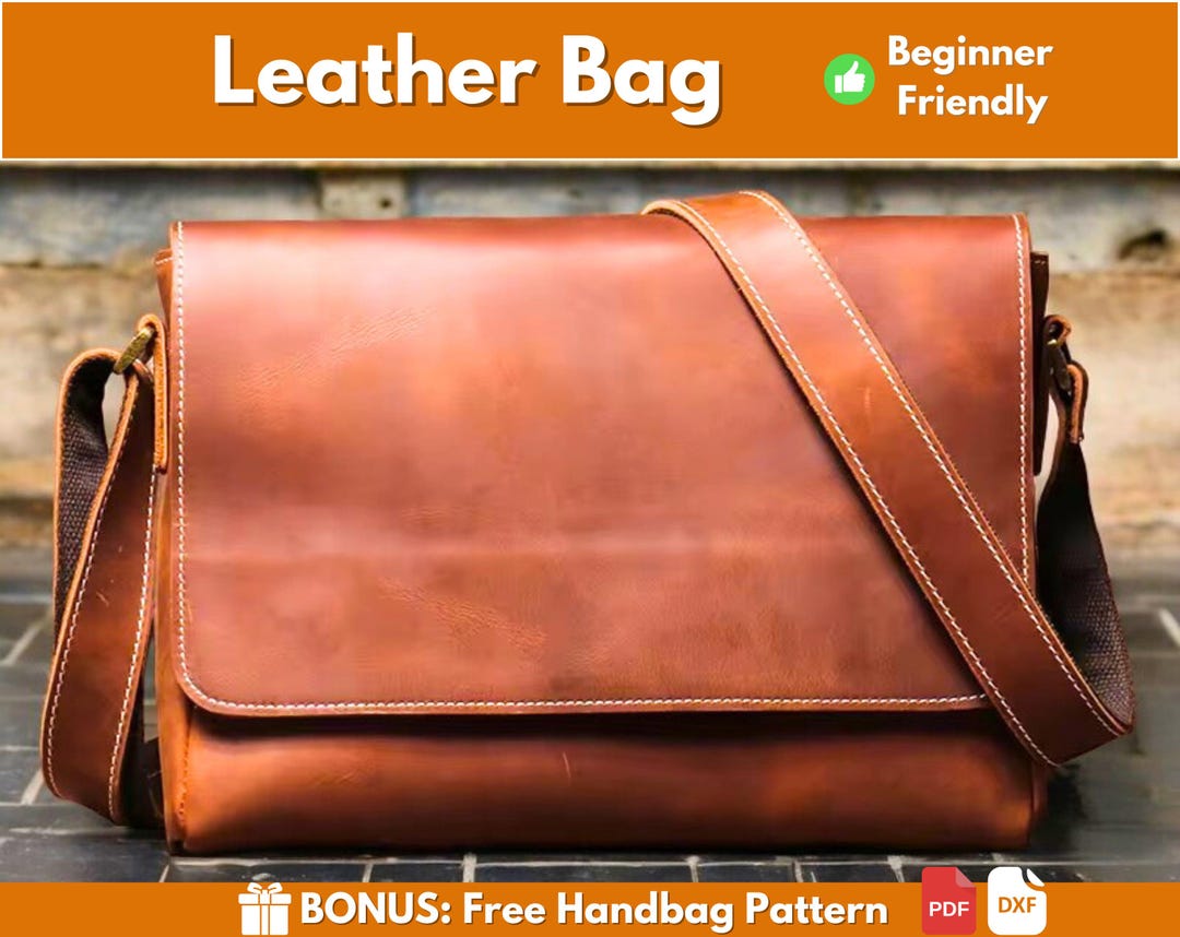 Leather Bag Pattern | Leather Pattern | PDF Leather Pattern | Bag ...