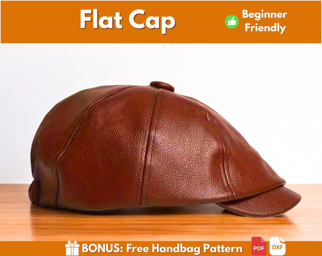 Flat Cap Pattern | Leather Pattern | PDF Leather Pattern | Leather Hat Pattern | Cap Pattern ...