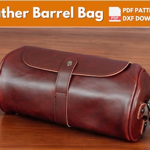 Leather Barrel Bag Pattern Leather Pattern Crossbody Bag Leather DIY ...