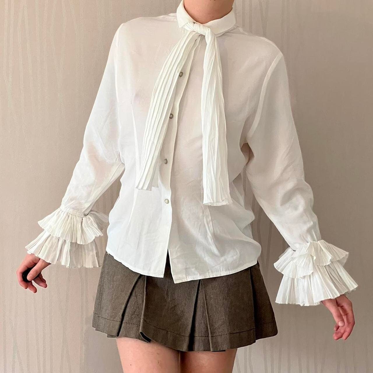Victorian Regency Top Edwardian Blouse Donna Di Cuori Y2K Pirate Micro ...
