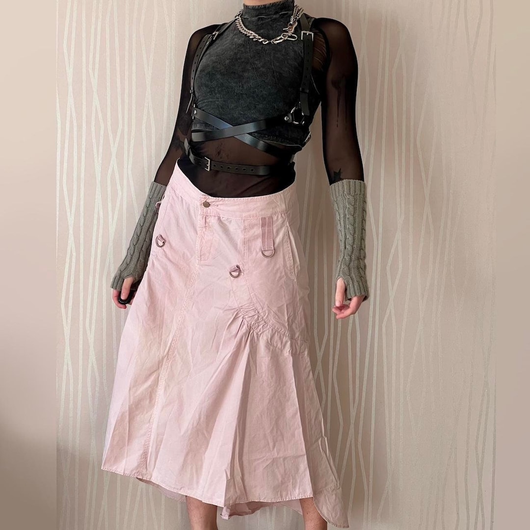 Cyber Y2K Cargo Techwear Pastel Goth Apocalyptic Da-nang Skirt - Etsy