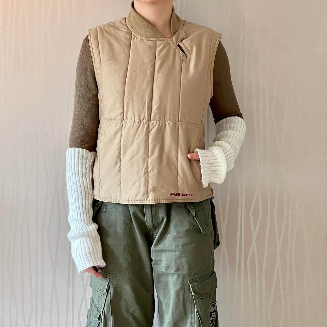 Cyber Y2K Miss Sixty Gorpcore Techwear Utility Puffer Vest - Etsy