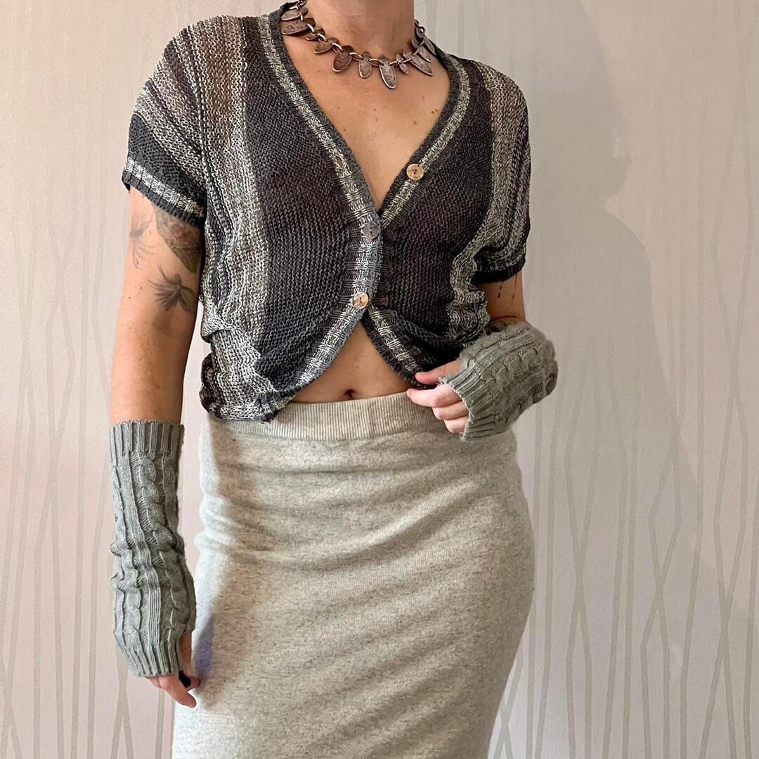 Sarah Pacini Minimal Button up Knit Subversive Basic Top - Etsy