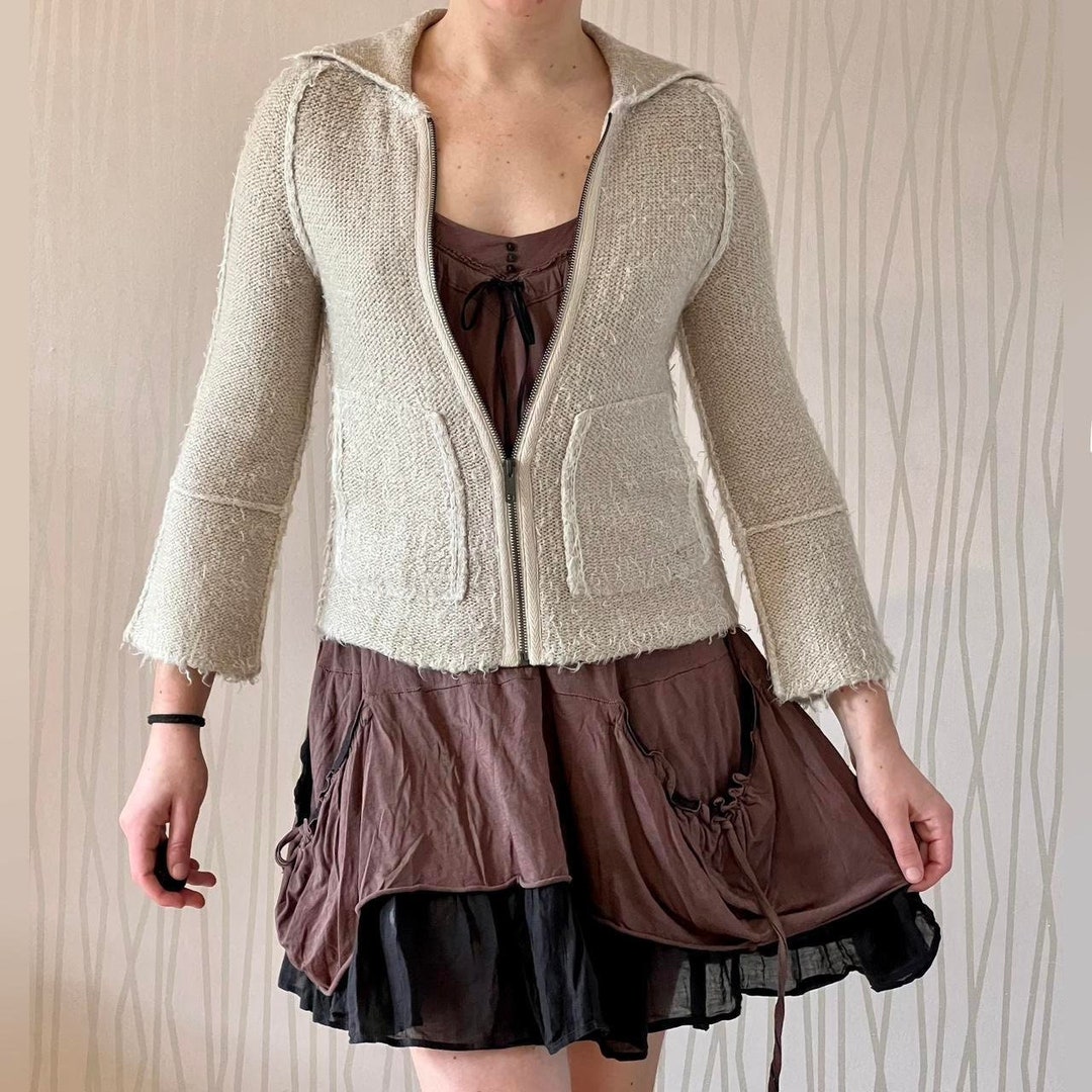 Diesel Y2K Coquette Subversive Basic Neutral Zip up Cardigan - Etsy