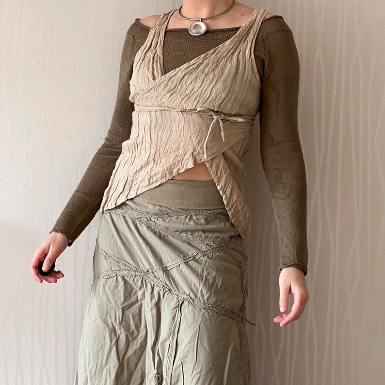 Sarah Pacini Wrap Top Y2K Deconstructed Coquette Solarpunk Whimsigoth ...