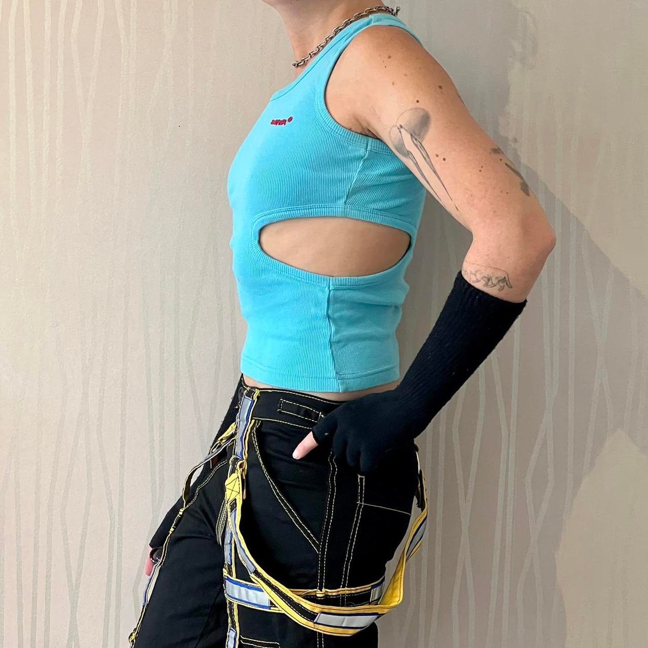 Punkyfish Tank Top Y2K Rave Neon Club Kid Cut Out Top - Etsy