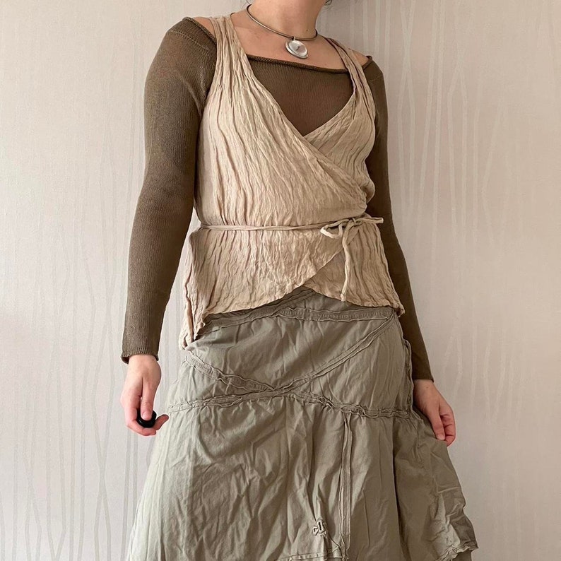 Sarah Pacini Wrap Top Y2K Deconstructed Coquette Solarpunk Whimsigoth ...