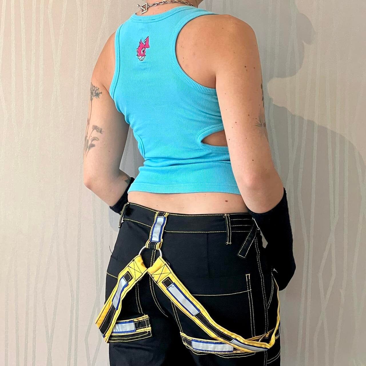 Punkyfish Tank Top Y2K Rave Neon Club Kid Cut Out Top - Etsy