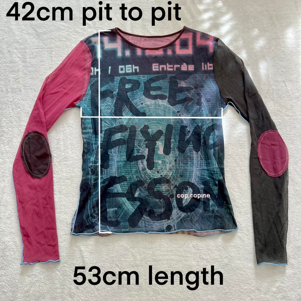 Cop Copine Mesh Top Cyber Y2K Graphic Rave Techwear Long - Etsy