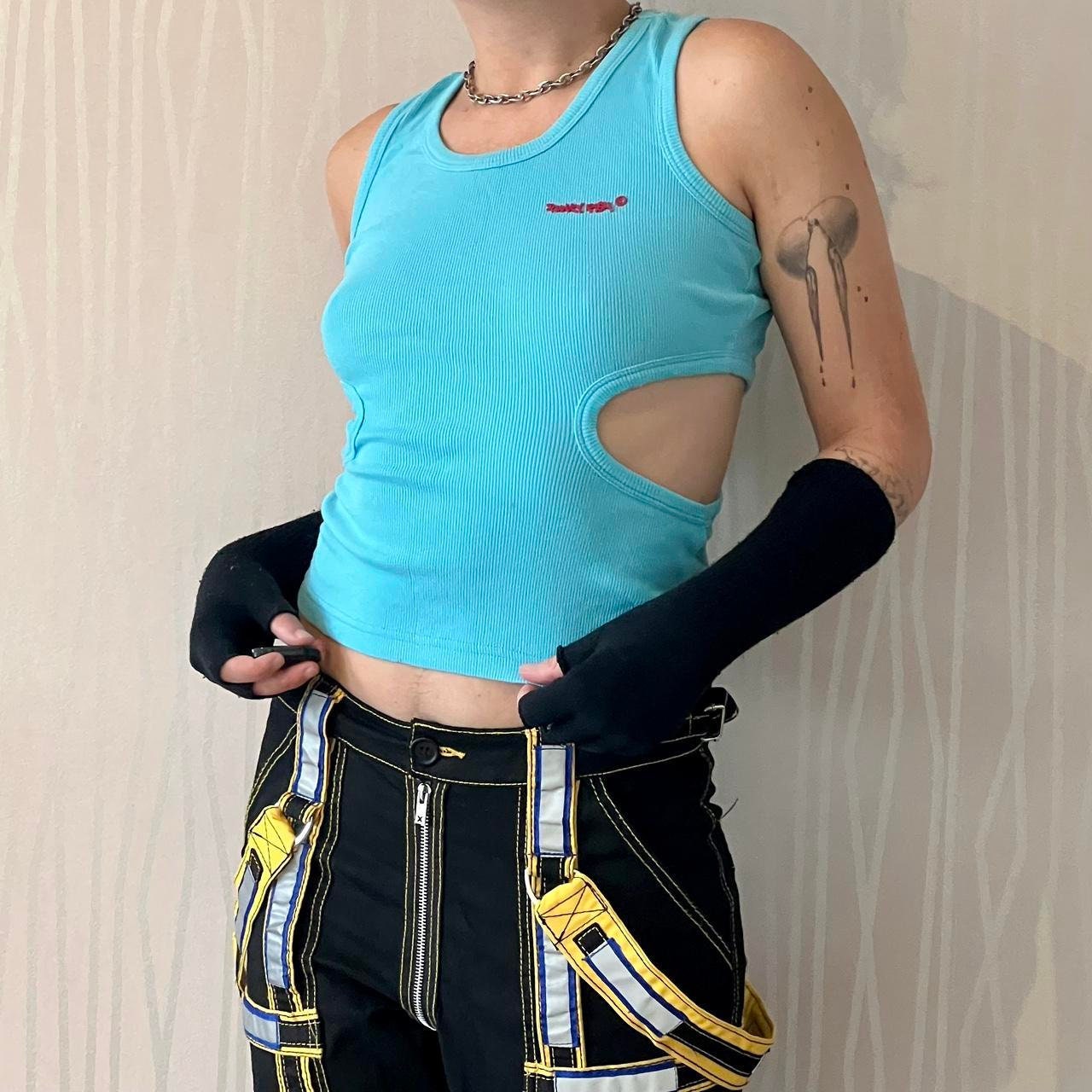 Punkyfish Tank Top Y2K Rave Neon Club Kid Cut Out Top - Etsy